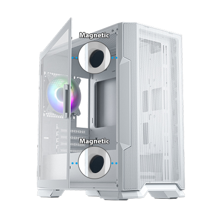 Vetroo M03 Compact Computer Case Micro ATX Mini ITX White Gaming PC ...