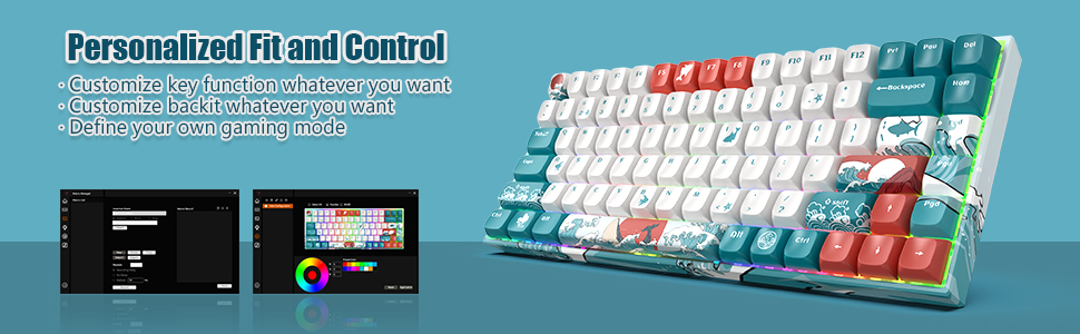 XVX M84 75% Wireless/Wired Mechanical Keyboard, Compact 84 Keys Hot ...