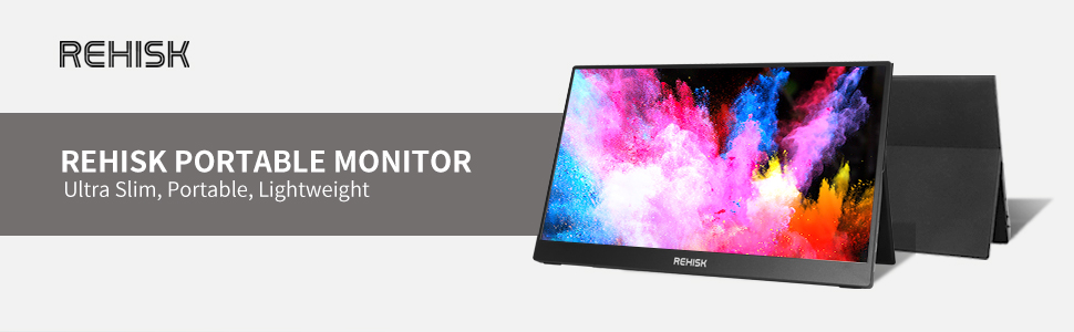 Rehisk 15.6" Portable Monitor with Smart Cover, FHD 1080P Eye Care ...