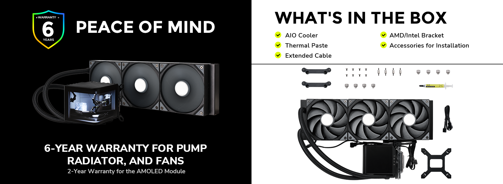 TRYX Panorama 360 360mm AIO 6.5'' AMOLED Curved Screen 3D Anamorphic ...