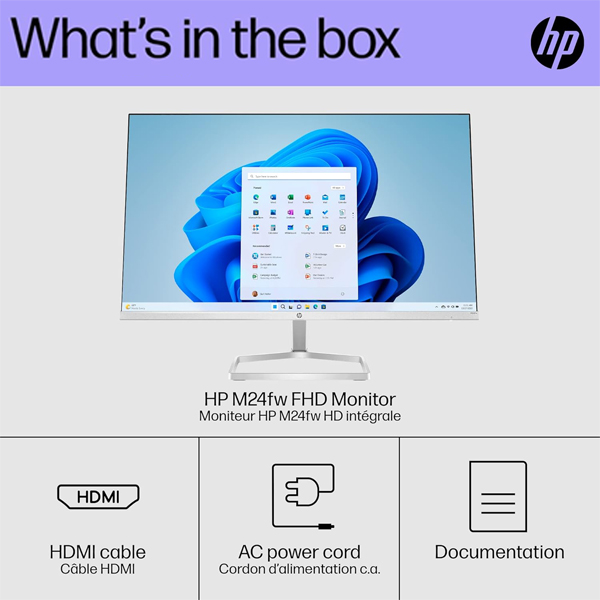 HP M24fw FreeSync Monitor 2D9K1AA#ABA Bundle with Docztorm Dock, 24 ...