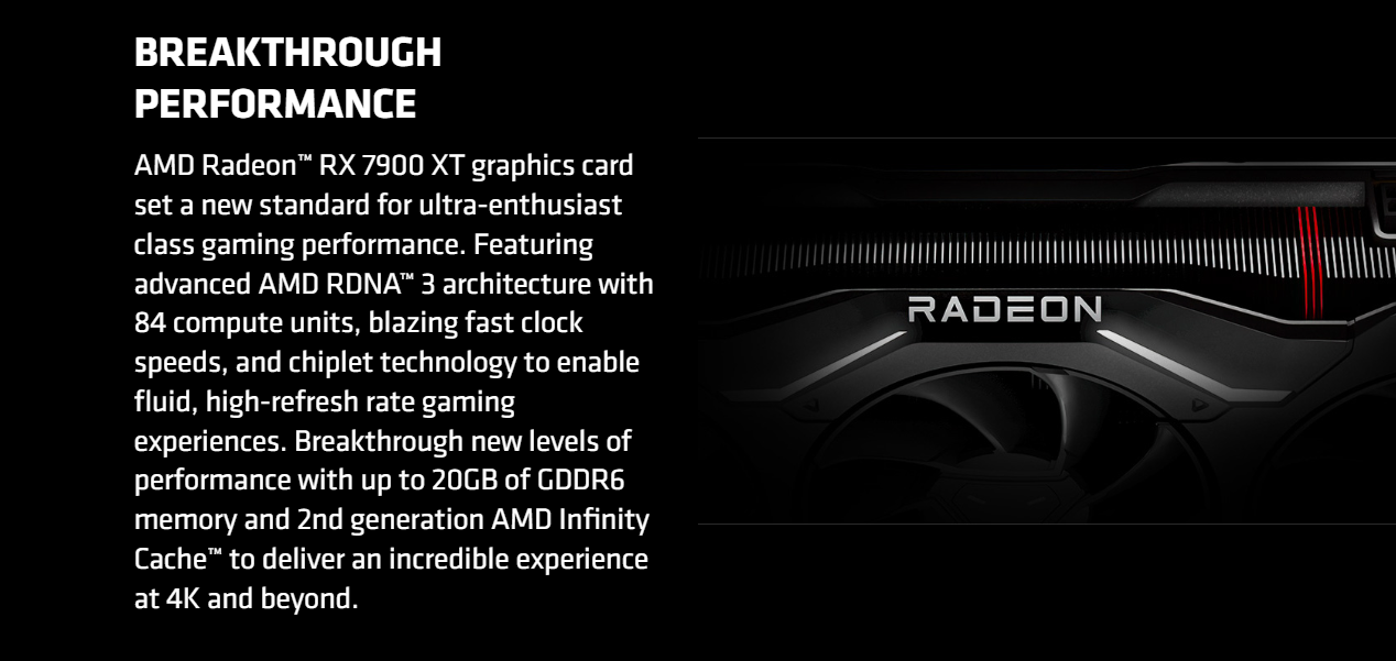 BioStar Radeon RX 7900 XT 20GB 320bit GDDR6 2DP HDMI Type-C AMD RDNA 3 ...