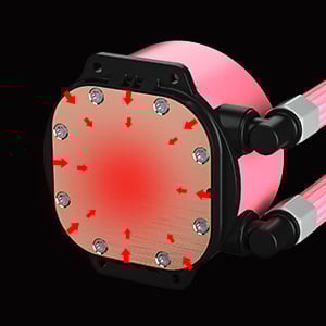 Vetroo V240 Pink Liquid CPU Cooler 240mm Addressable RGB & PWM Pump ...