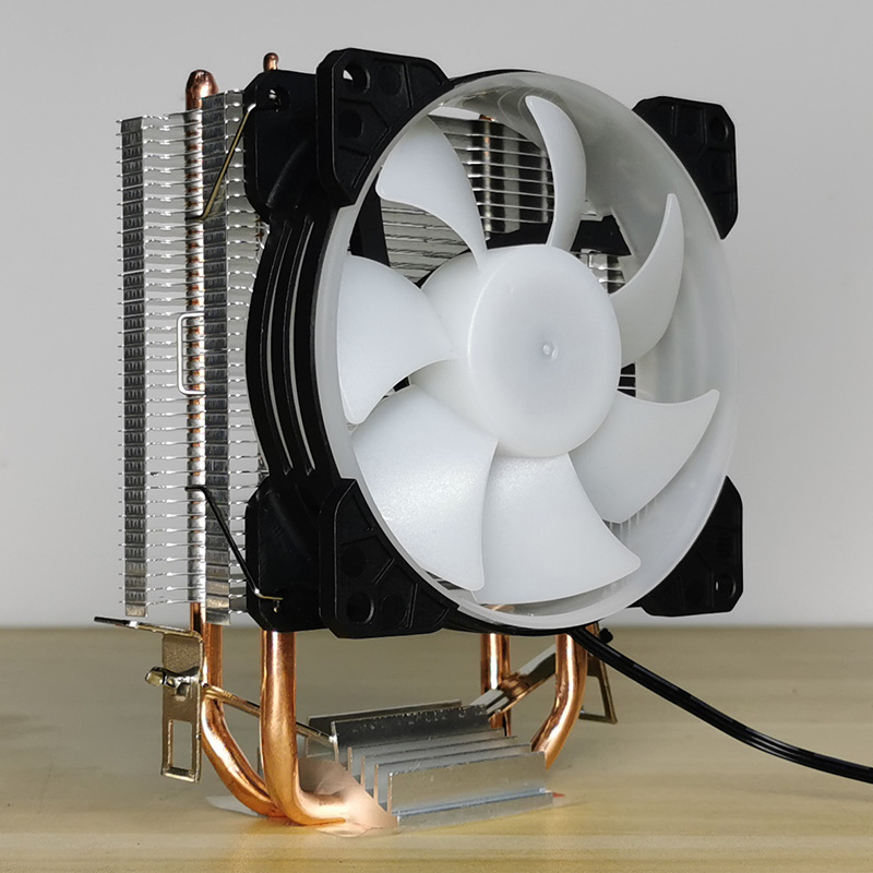 CPU cooler, cooling fan and 2 direct contact CPU heat pipes, support ...