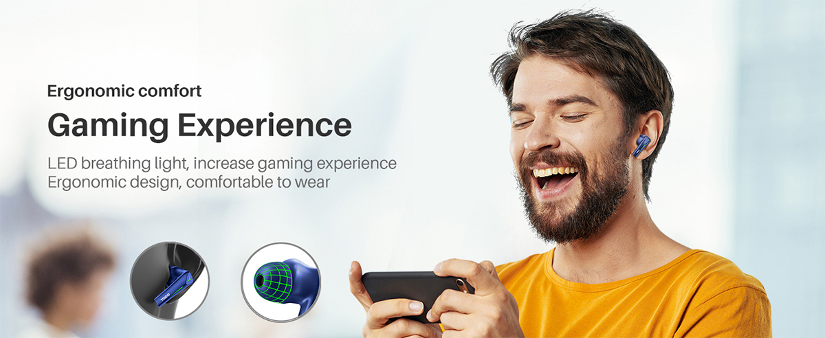 TOZO G1 Wireless Earbuds Bluetooth Gaming Headphones with Microphone ...