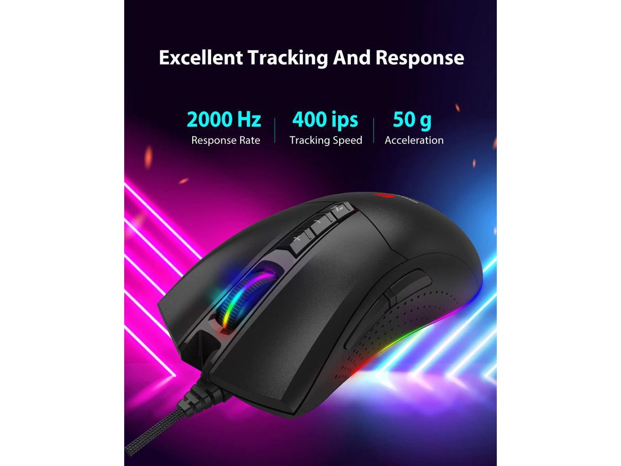 Gigastone Gaming Mouse PMW3389 Sensor Up to 16,000 DPI Adjustable ...