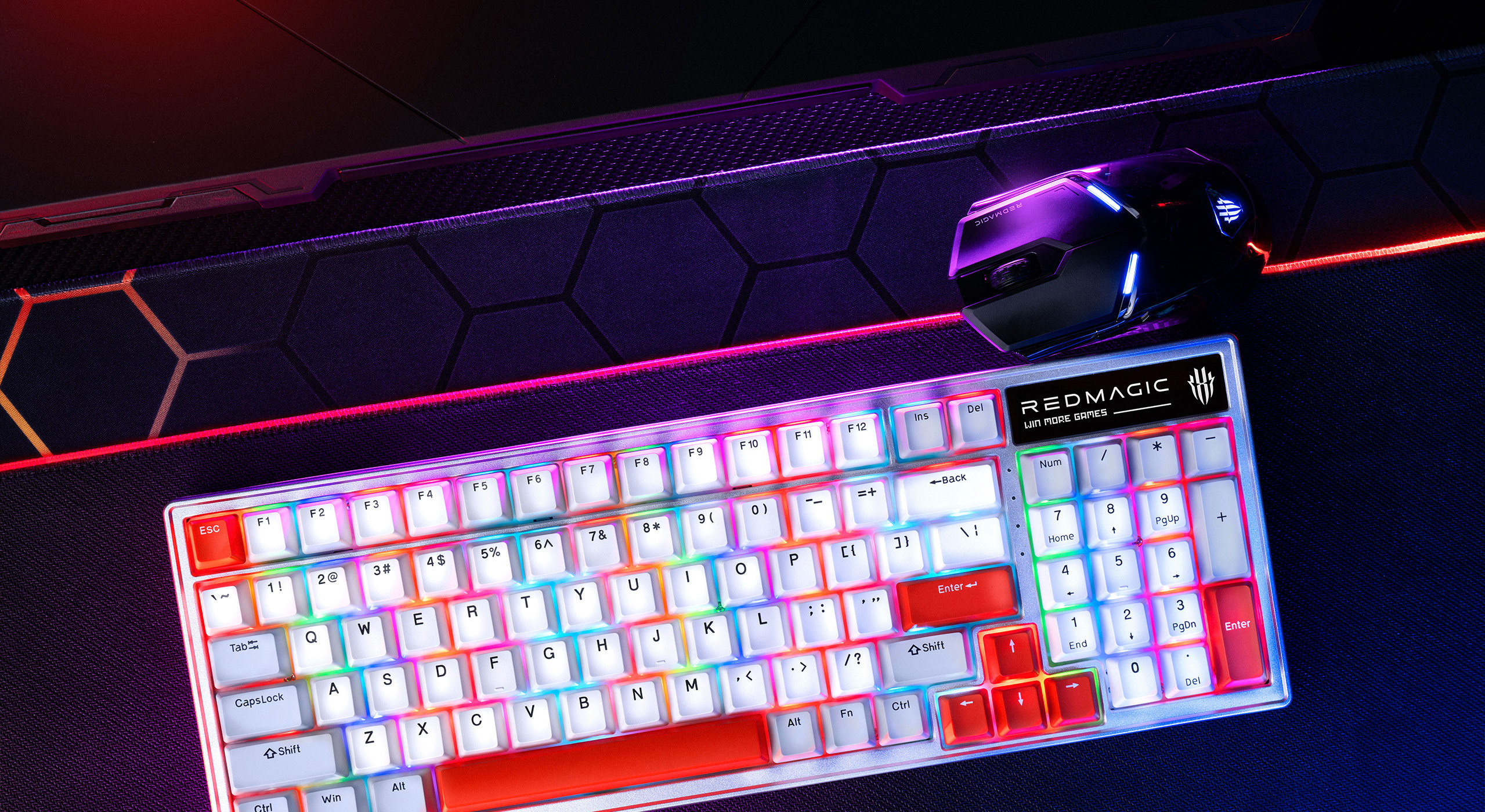 Nubia REDMAGIC Wired/Wireless/Bluetooth RGB 1ms delay Mechanical Gaming ...