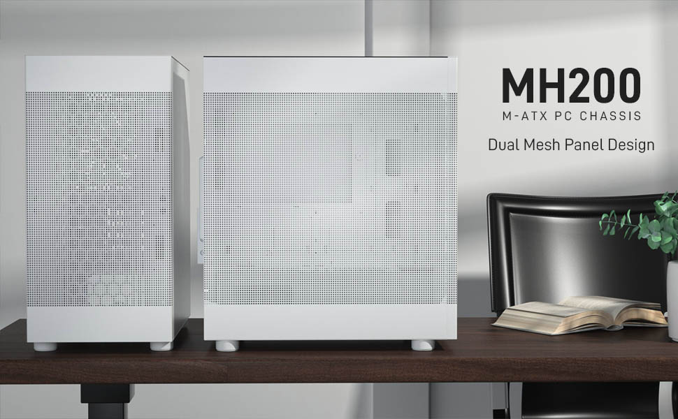 DARKROCK MH200 White PC Computer Case for Office Work Mid-Tower Micro ...
