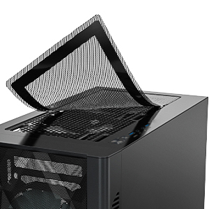 MUSETEX ATX PC Case Pre-install 6 PWM ARGB Fans, Polygonal MUSETEX ATX PC Case Pre-install 6 PWM ARGB Fans, Polygonal