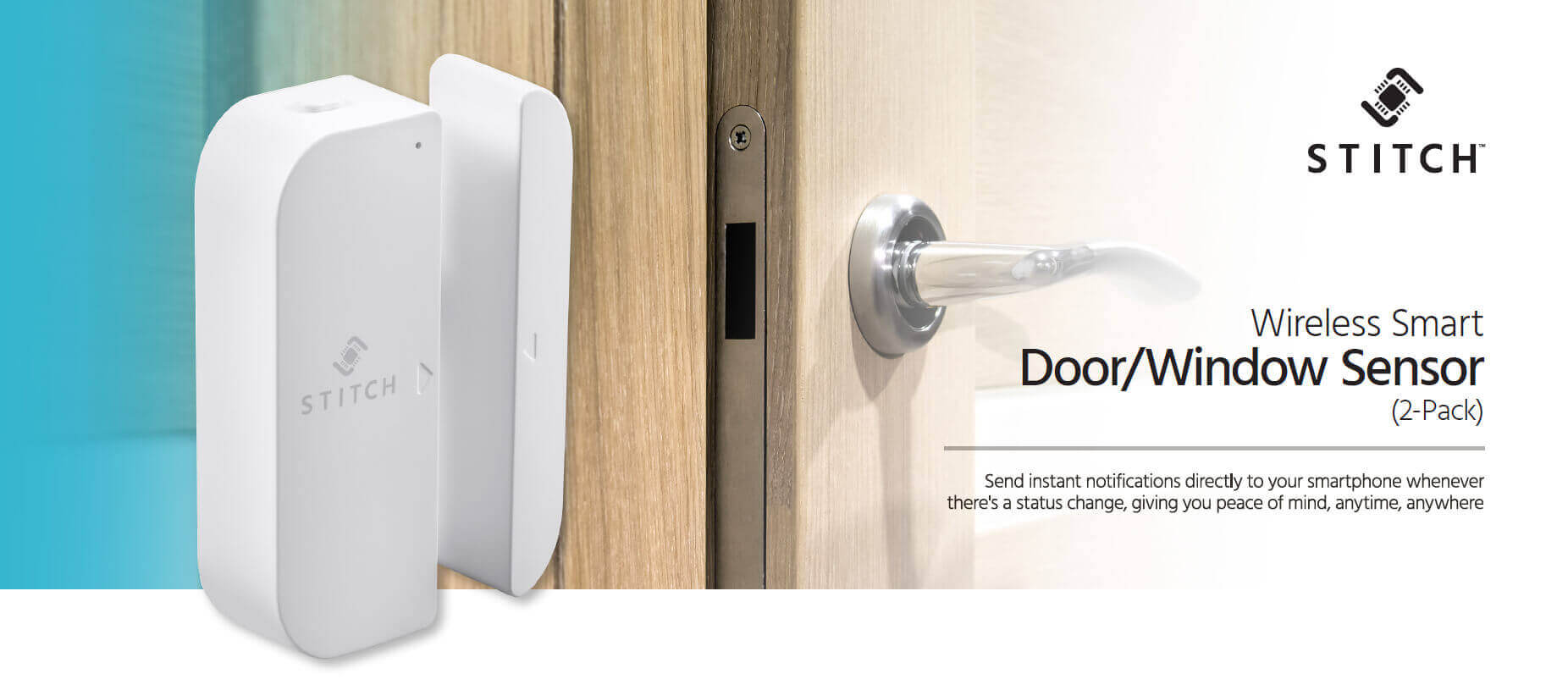 Monoprice Wireless Smart Door/Window Sensor - White (2-Pack) | Works with Amazon Alexa and ...