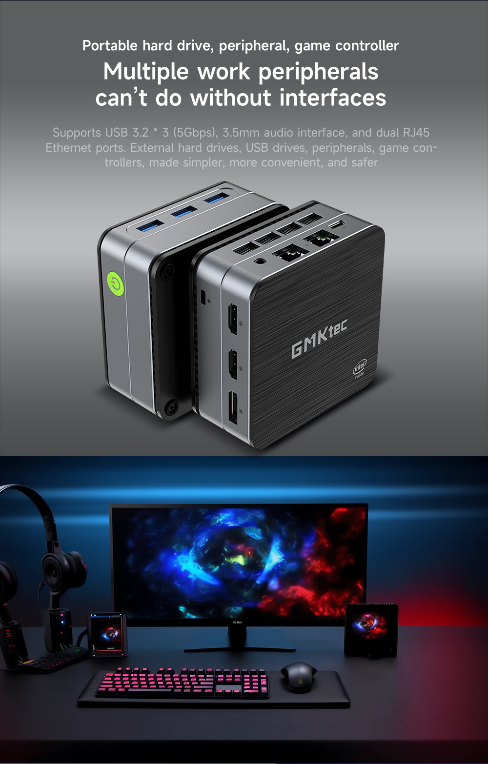 MLLSE GMKtec G2 Mini PC Windows 11 Pro Alder Lake N100 Intel 12th DDR5 ...