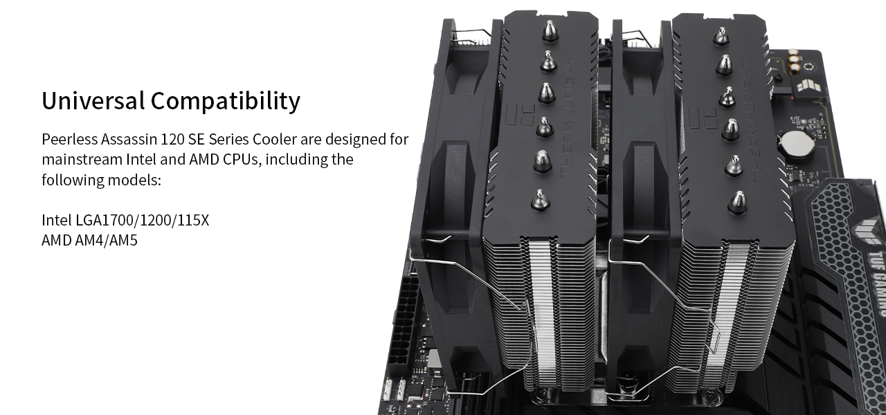 Thermalright Peerless Assassin 120 SE CPU Air Cooler, PA120 SE, 6 Heat ...