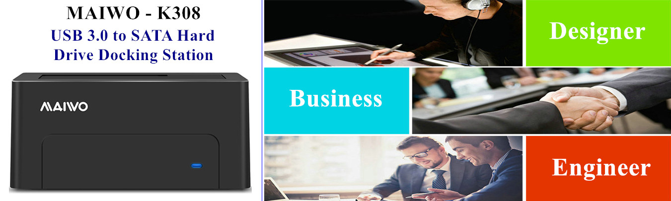 MAIWO USB 3.0 to SATA Hard Drive Docking Station External Enclosure ...