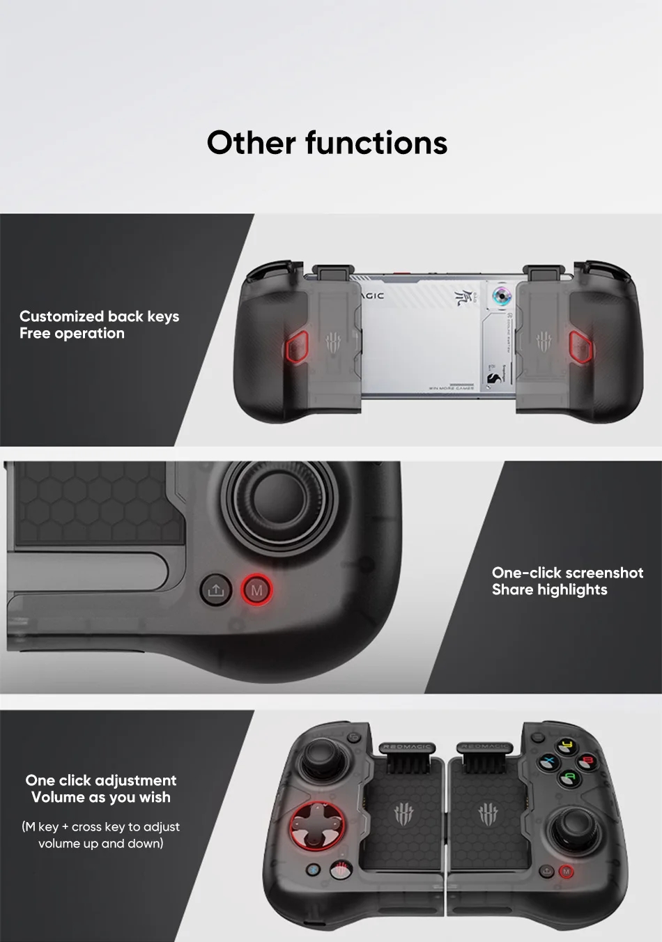 RED MAGIC DUAL-BLADE GAMEPA Wireless Mobile Gaming Controller for ...