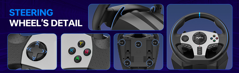 PXN Gaming Racing Wheel V9 Xbox Steering Wheel 270/900° Car Simulation ...