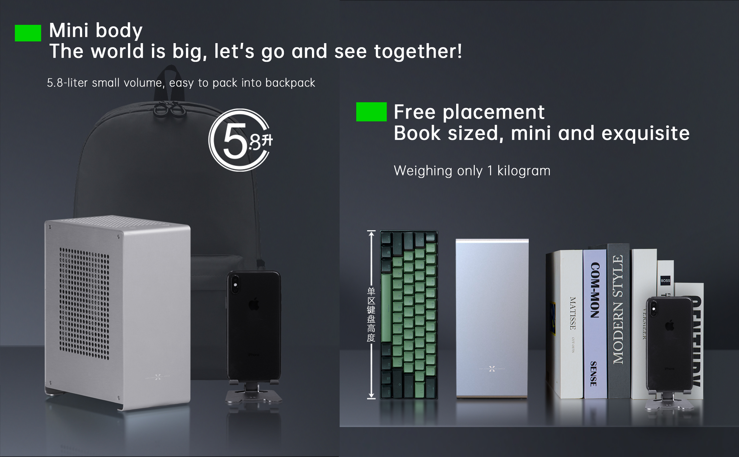 Zzew A1p Mini Itx Pc Case Mini Itx Micro Itx Computer Case Requires 1u Flex Psu Silver Full