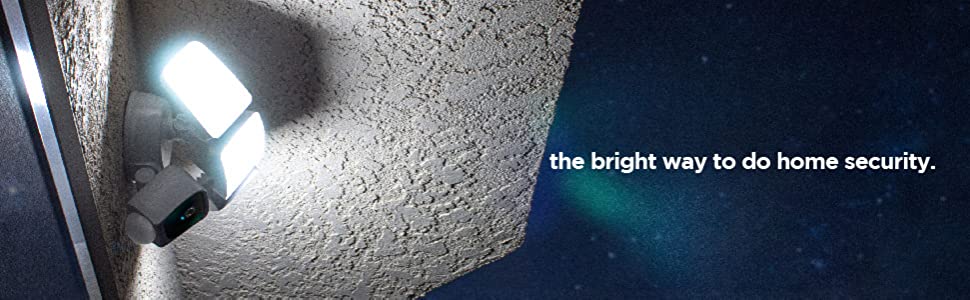 Home Zone Security Triple Head Floodlight Camera Smart 2.4 GHz 1080P ...