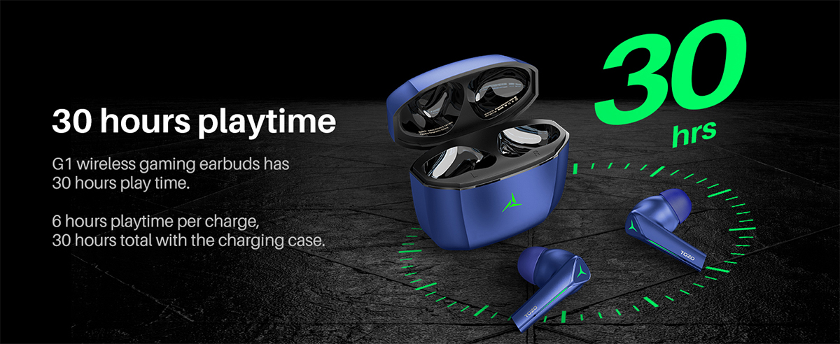TOZO G1 Wireless Earbuds Bluetooth Gaming Headphones with Microphone ...