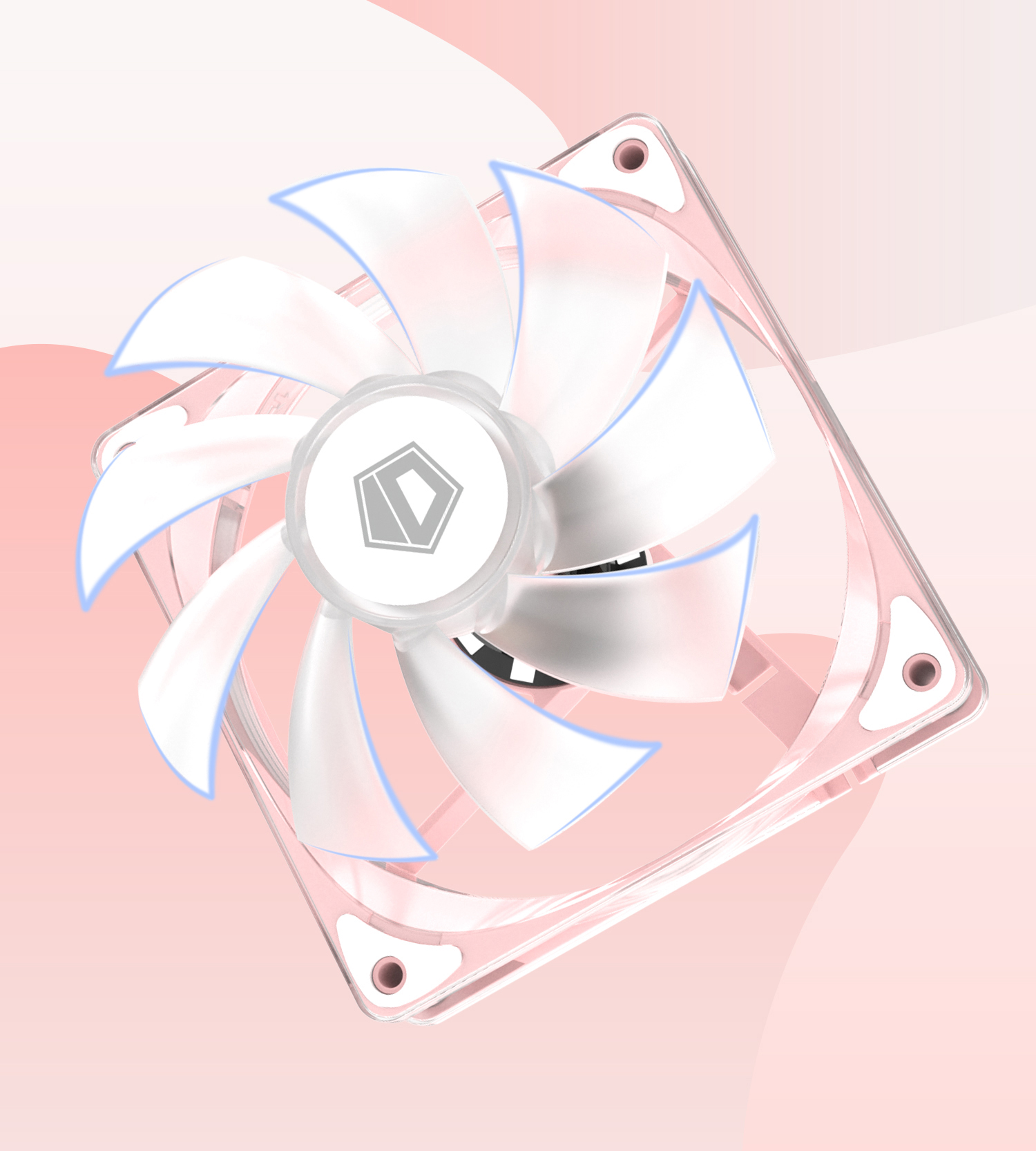 Pink Fan White LED 4 Pin PWM Case Fan 120*20*25mm for ID-COOLING CT ...