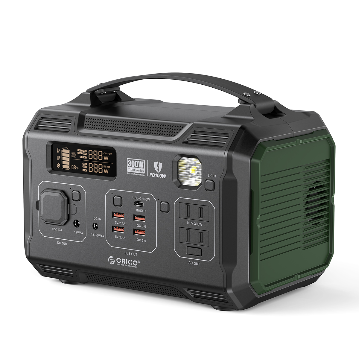 ORICO 500W Portable Solar Power Station with 100W Solar Panel, 505Wh ...