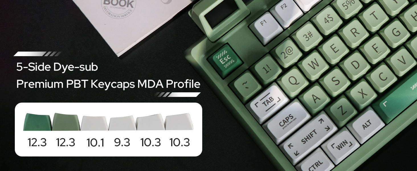 EPOMAKER RT100 97 Keys Gasket BT5.0/2.4G/USB-C Mechanical Keyboard with ...