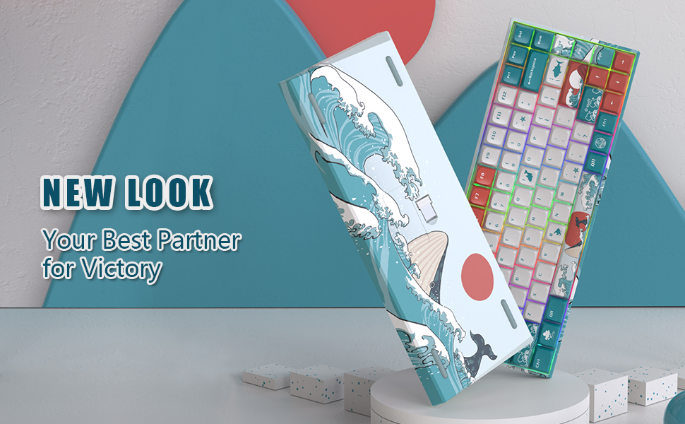 XVX M84 75% Wireless/Wired Mechanical Keyboard, Compact 84 Keys Hot ...