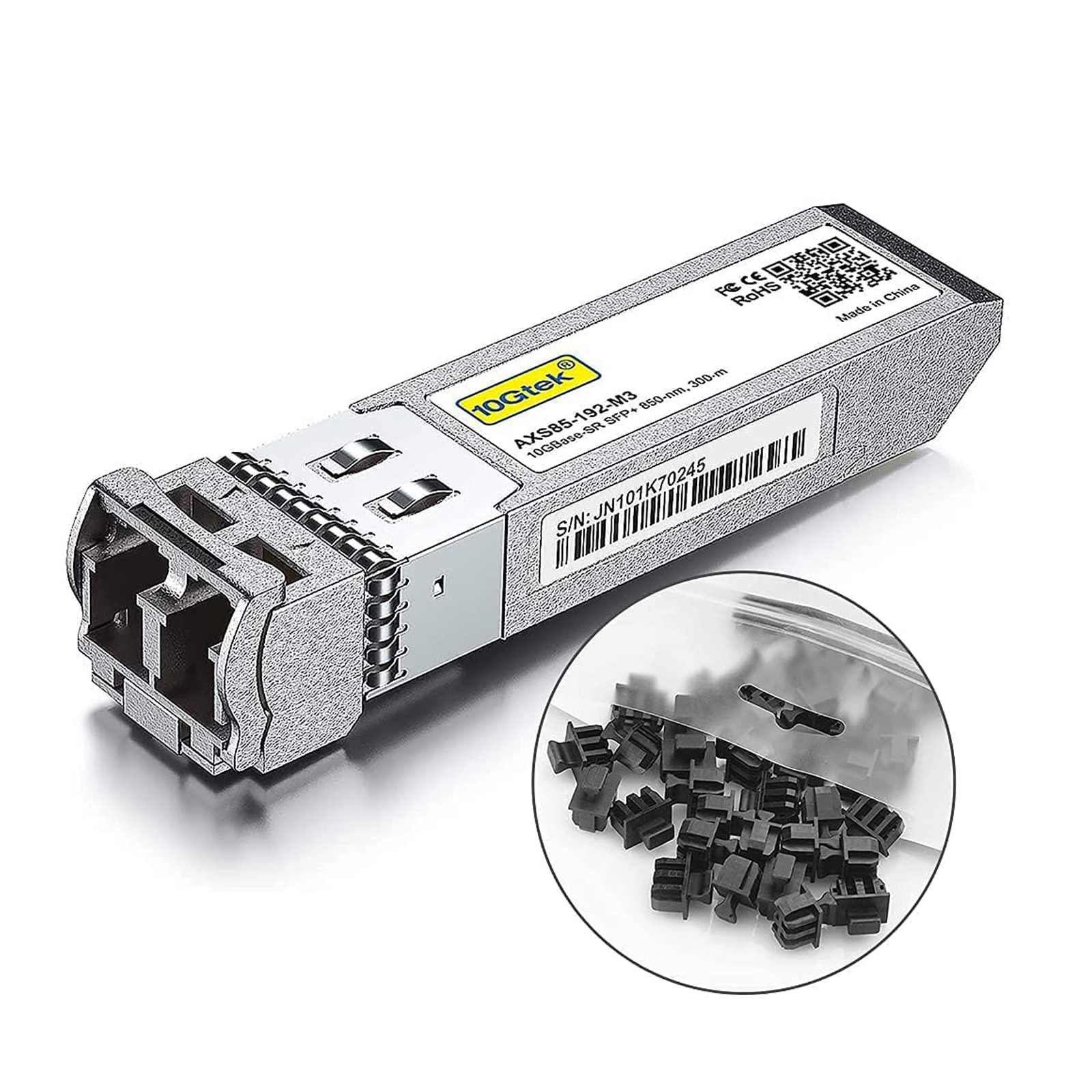 4-PACk 10GBase-SR SFP+ Transceiver, 10G 850nm MMF, up to 300 Meters ...