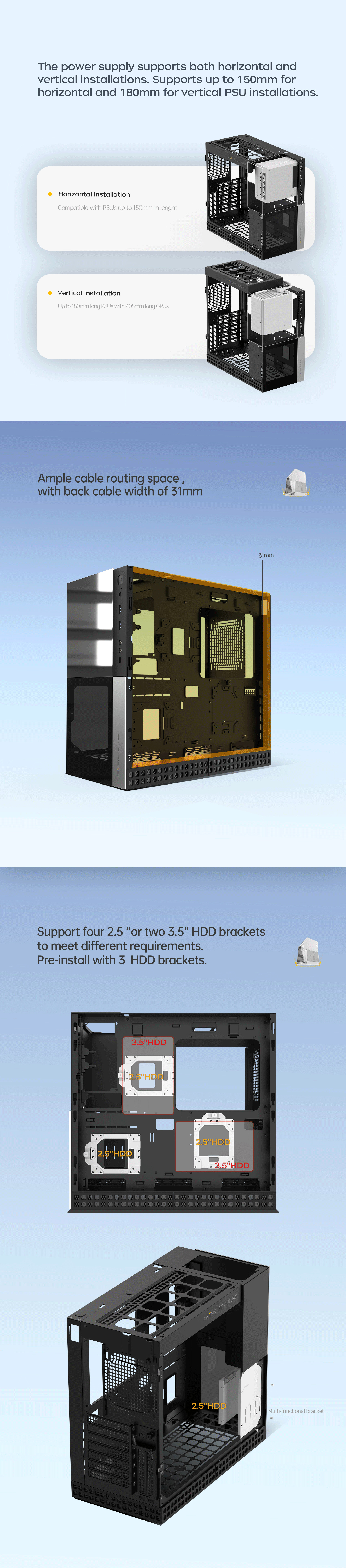 Geometric Future M4 Caliburn mid/Mini Tower, E-ATX/ATX Gaming Case ...