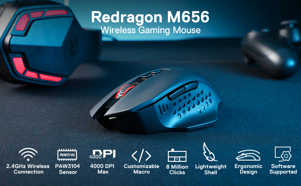 White Wireless Mouse Buy Redragon M612 PRO RGB Gaming Mouse, 8000 DPI ...