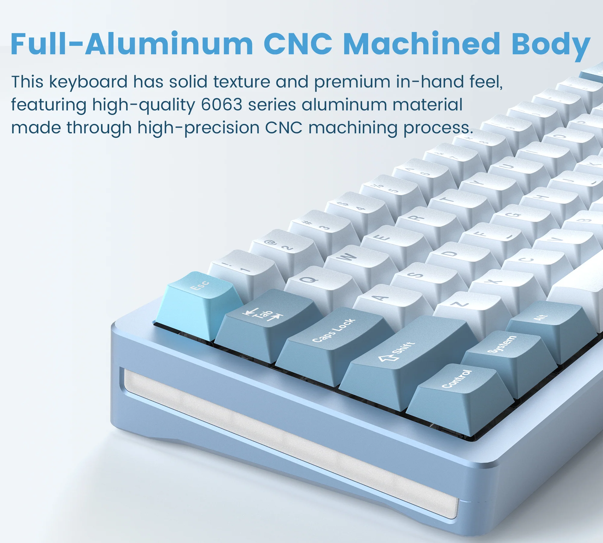 Womier S-K71 68% aluminum three-mode washer blue mechanical keyboard - Newegg.com