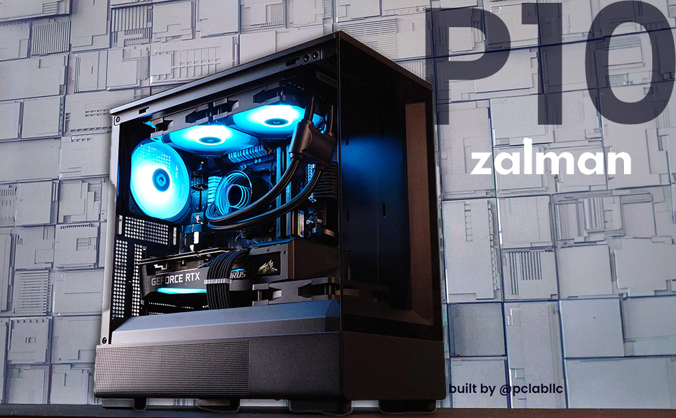 Zalman P10 Micro-ATX mATX Gaming PC Case, 120mm ARGB 4-pin PWM Fan Pre ...