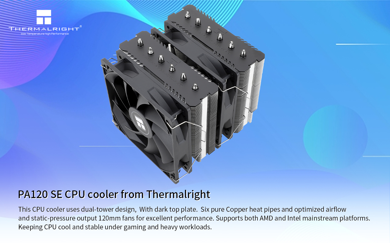 Thermalright Peerless Assassin 120 SE CPU Air Cooler, PA120 SE, 6 Heat ...