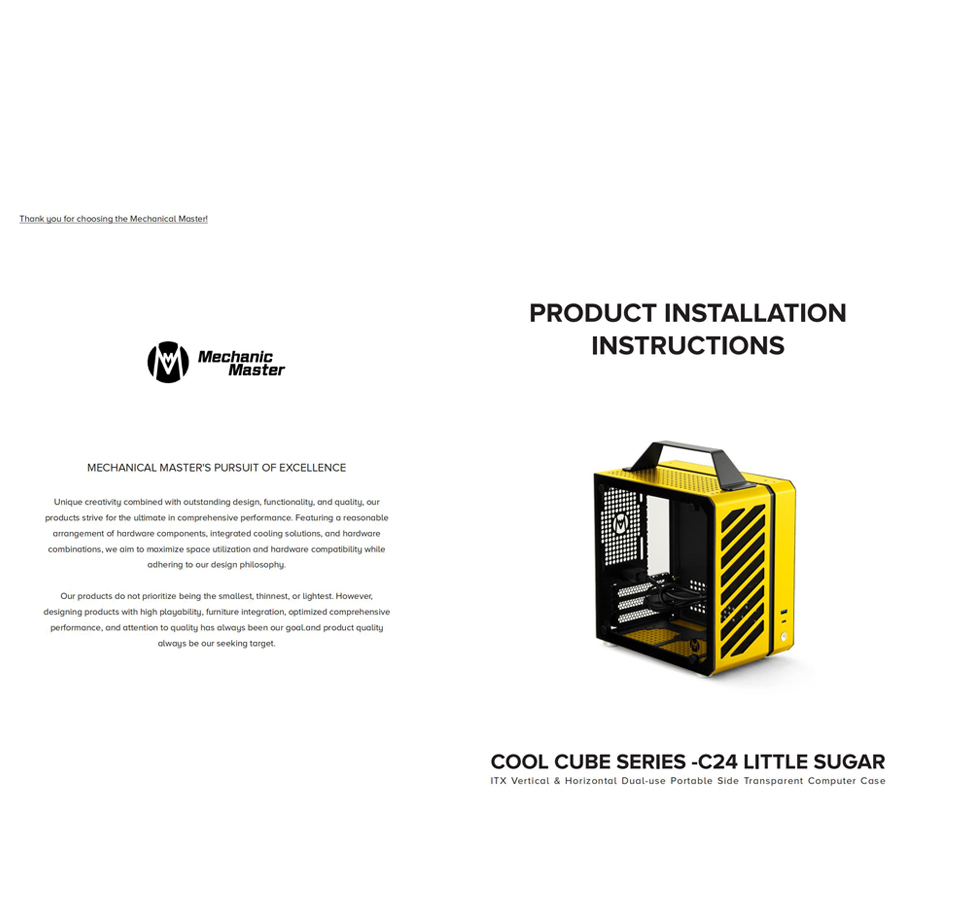 Mechanic Master C24 Small Cube Sugar Mini-ITX Chassis / Alumium / Steel ...