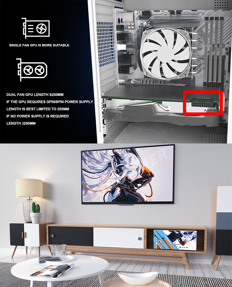 GPERHUAN matx case,itx case,Micro ATX PC Case for Office, Support MATX ...