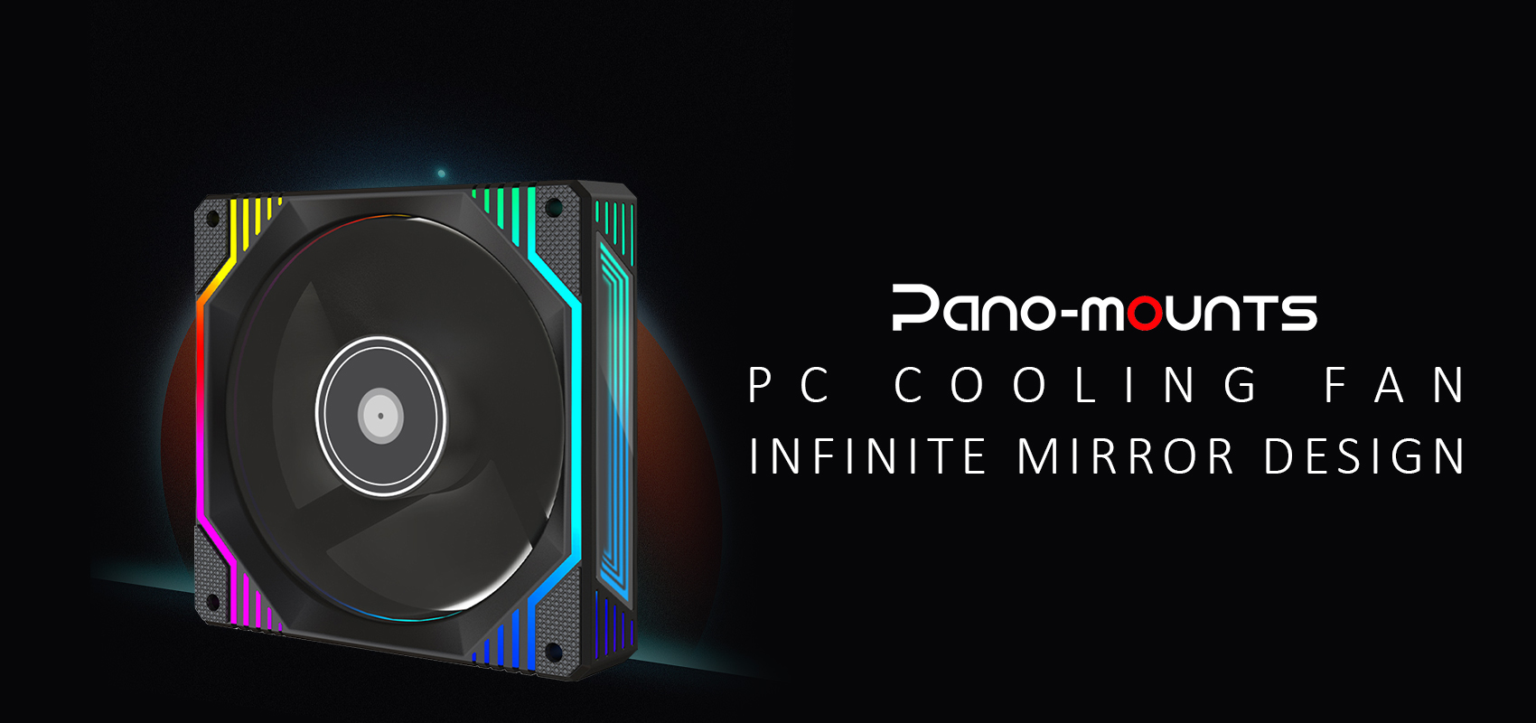 PANO-MOUNTS 120mm Black Infinity Mirror RGB Fans 12V 6Pin Quiet Gaming ...