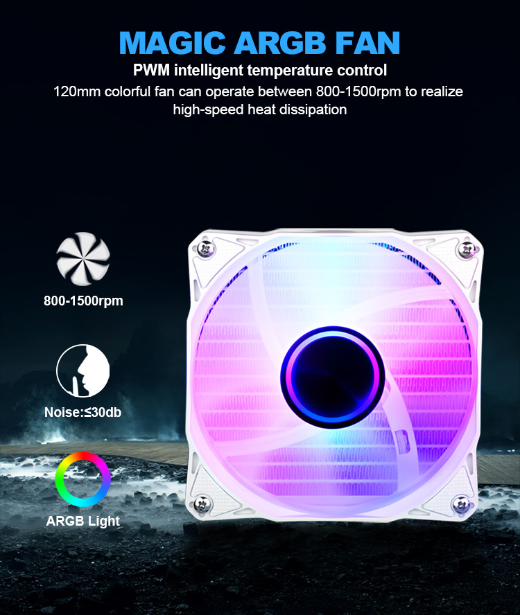 SAMA 240mm Cpu Liquid Cooler ARGB 240 AIO With Infinity Mirror Aluminum ...