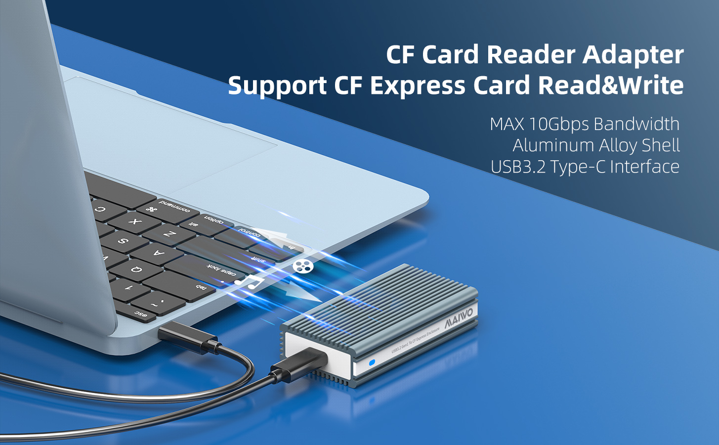 MAIWO CFexpress Type B Card Reader Adapter, Portable Aluminum USB C 3.1 ...