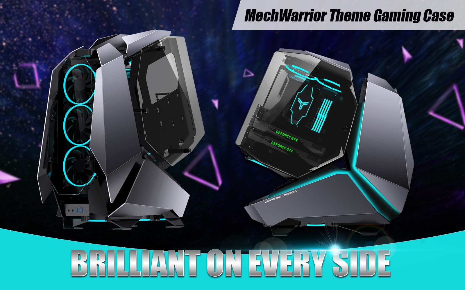 JONSBO MechWarrior MOD-5 Gaming Computer Case Support ATX Motherboard ...