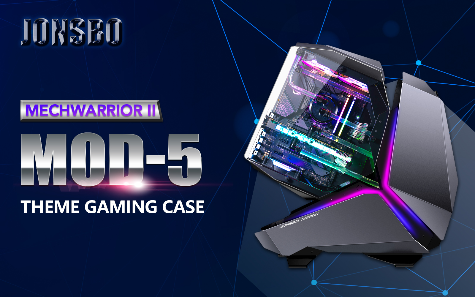 JONSBO MechWarrior MOD-5 Gaming Computer Case Support ATX Motherboard ...