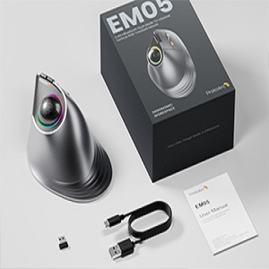 ProtoArc Vertical Wireless Trackball Mouse, EM05 RGB Bluetooth ...