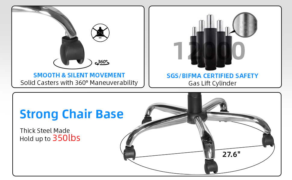 Leather Gaming Executive Office Desk Chair, Foot Rest High Back and ...
