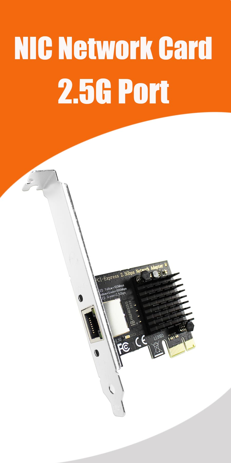 GLOTRENDS 10/100/1000Mbps Gigabit PCI-E NIC Ethernet Network Card for PC, RTL8111H Chip, PCI ...