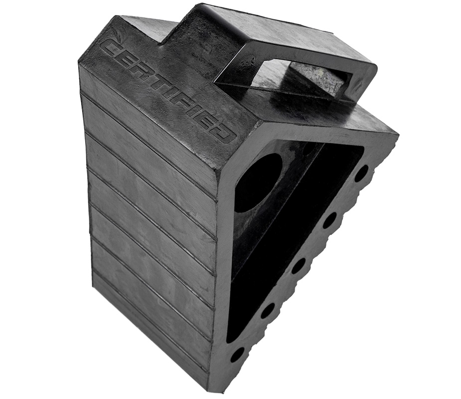 Monoprice Solid Rubber Wheel Chocks (2-Pack) 3 Ton Weight Capacity ...