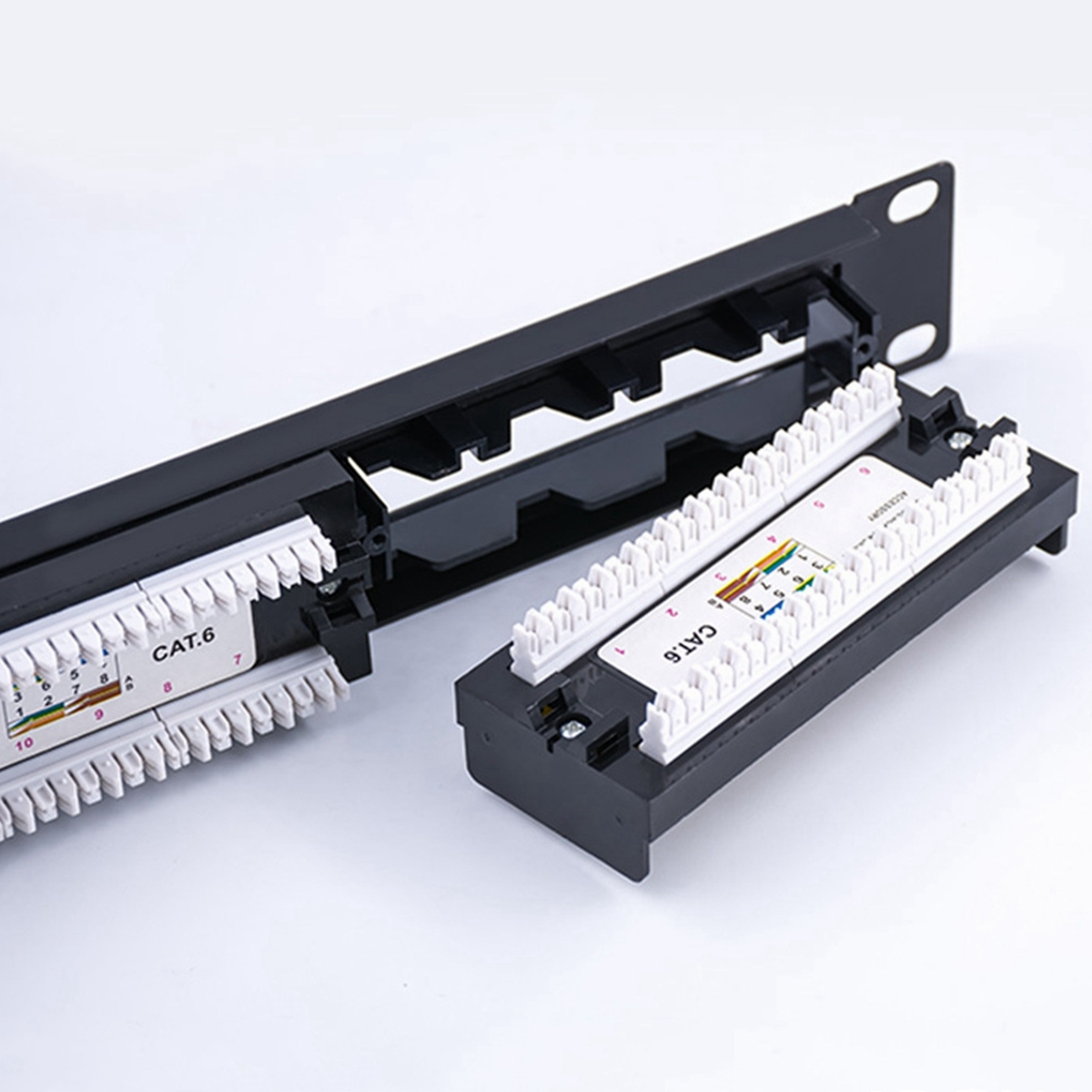Yankok [CAT6 8 Port Patch Panel] Supports Back CAT5/5e Unshielded with ...