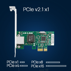 LR-LINK 9202CT PCI-Express x1 10/100/1000Mbps Network Card (Intel I211 ...