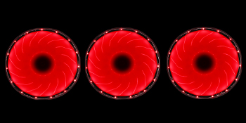 120mm Computer Fans PC Red LED Case Fan Quiet 12V 3Pin Gaming PC ...