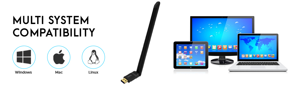 Netis WF2160 AC650 Long-Range High Speed Dual Band Free Drive Wireless ...