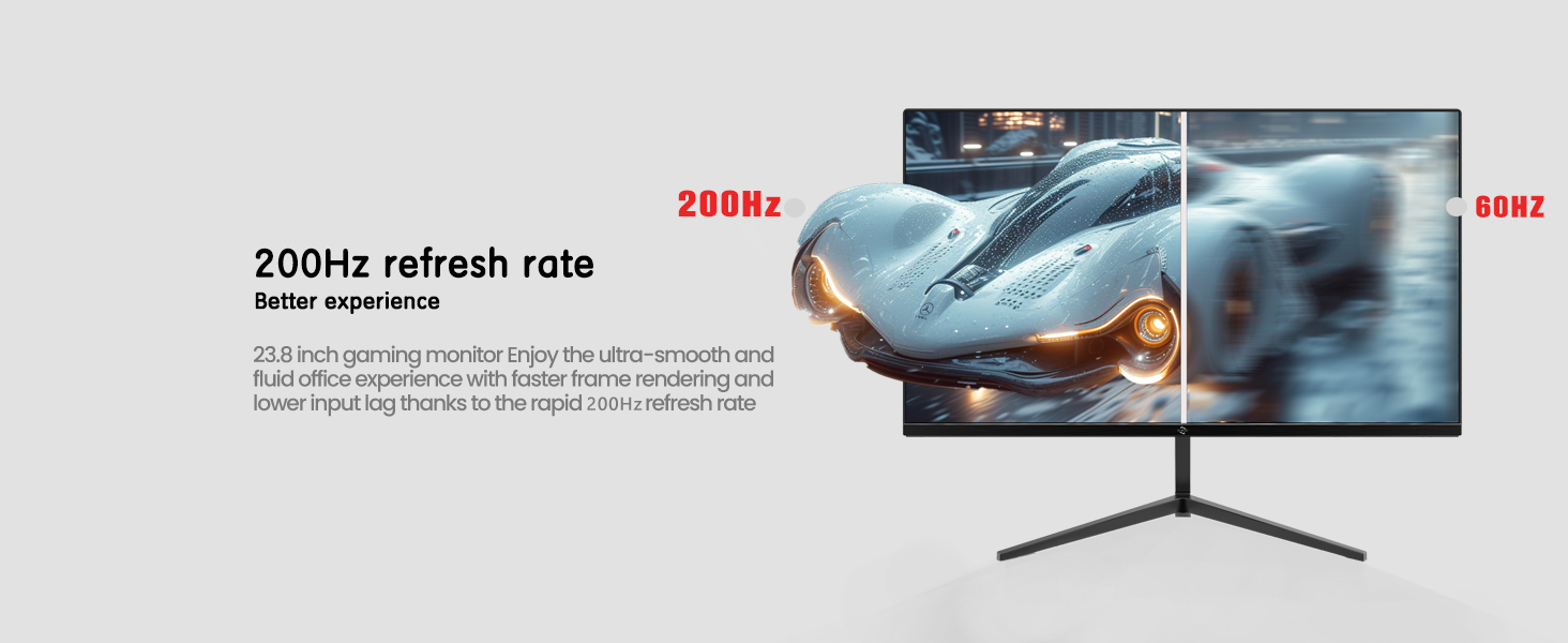 51RISC 24" IPS computer monitor Full HD 1080P 200Hz Gaming Monitor 1ms ...