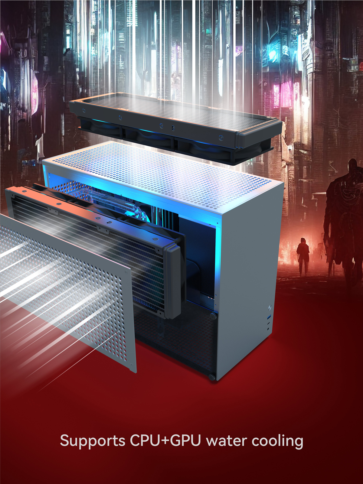 ZZEW C3P MATX/ITX Computer Case, Silver Full Aluminum Micro ATX Mini ...