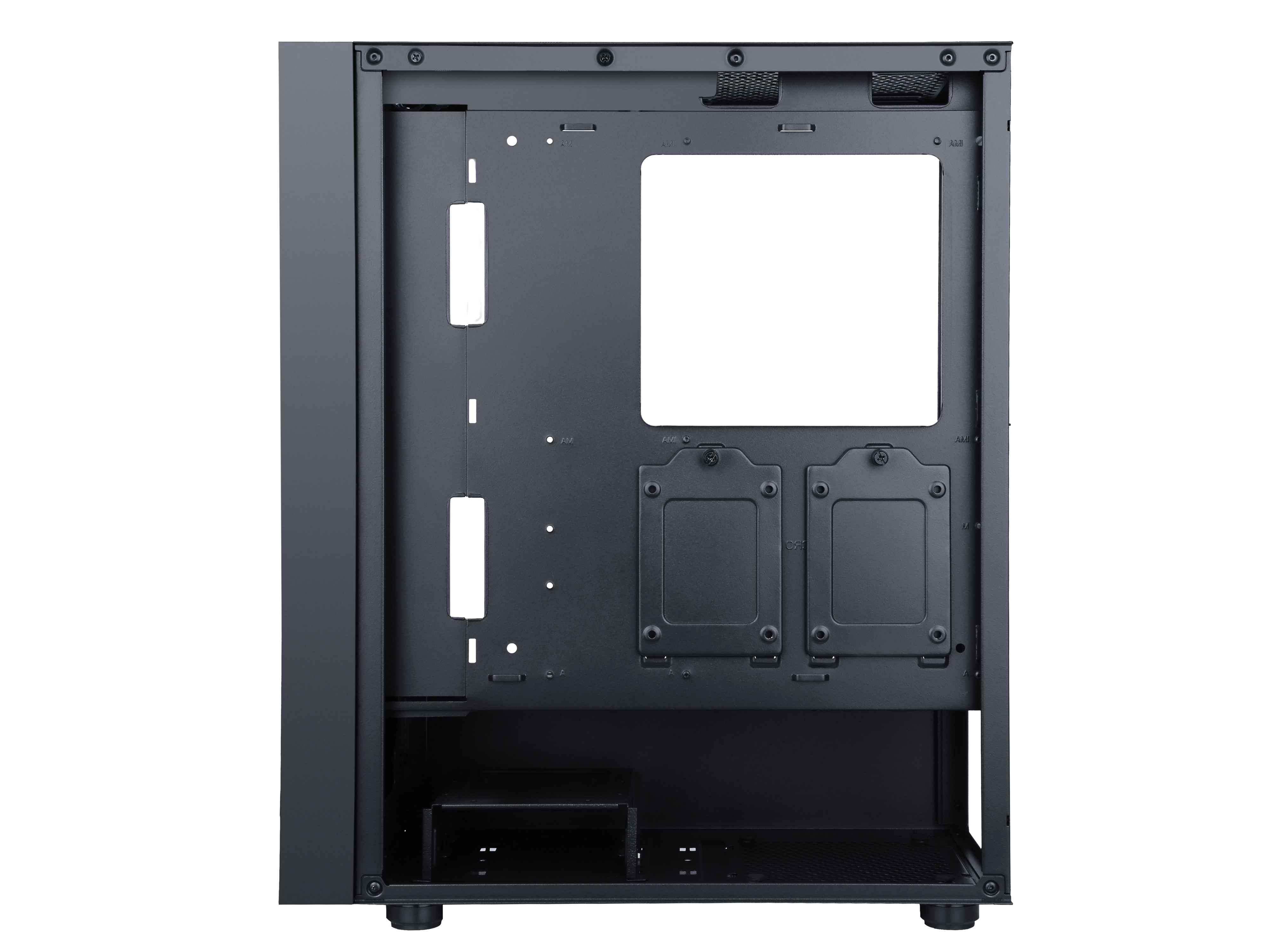 Sama ATX Mid Tower Gaming Computer Case USB3.0 Steel/ Tempered Glass PC Case with 4 x F-RGB LED ...